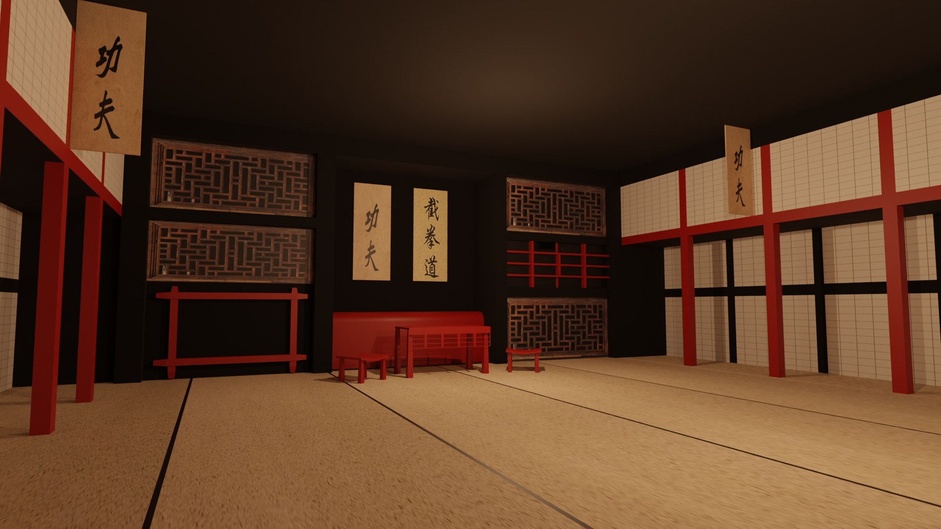 Kung-Fu Hall 3D - TurboSquid 2132080