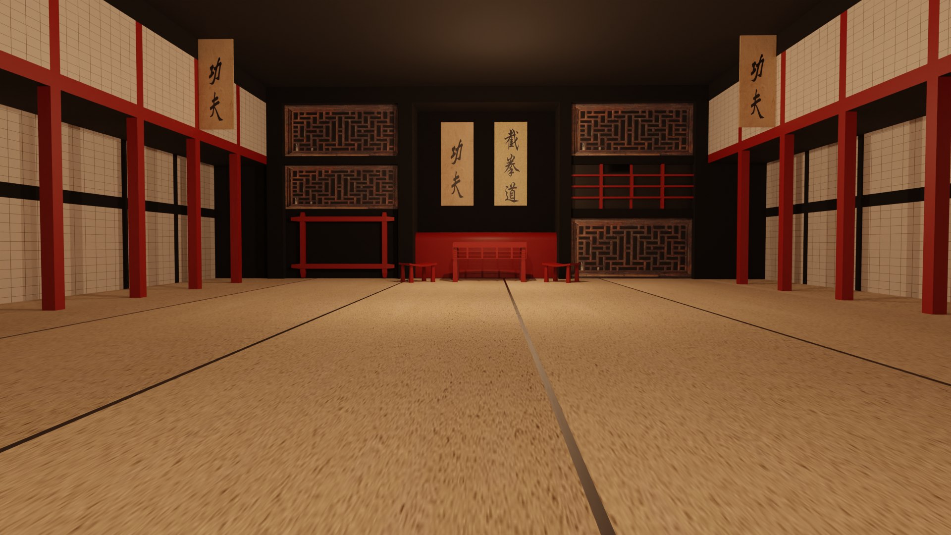Kung-Fu Hall 3D - TurboSquid 2132080