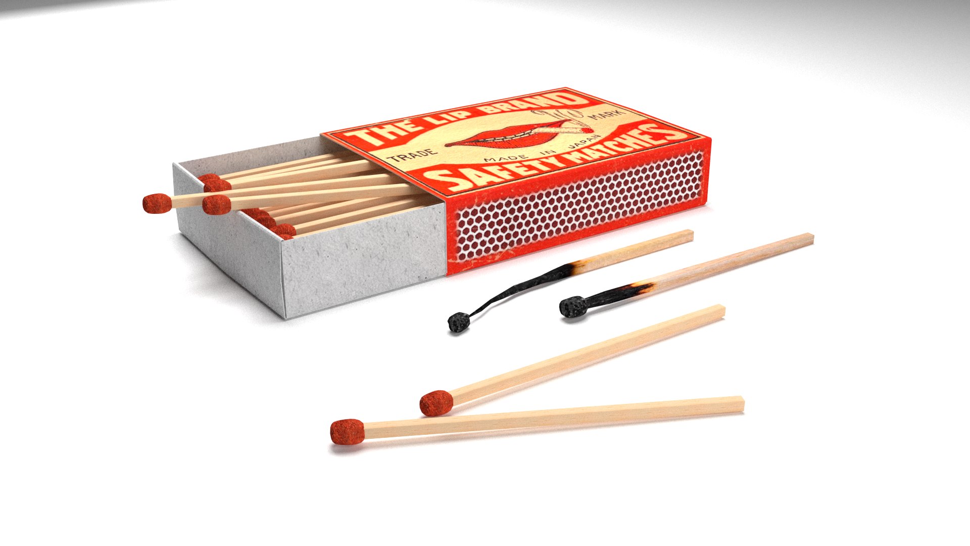 Realistic Matchbox Matches Set 3D Model - TurboSquid 1636316