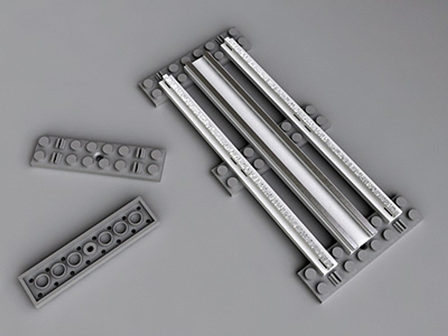 Lego 5 Inches Straight 3d Model