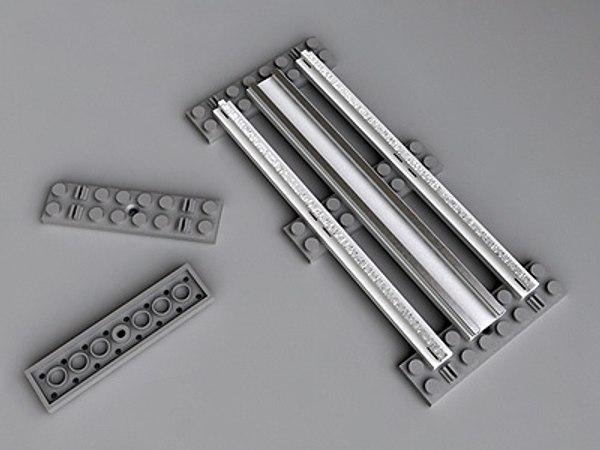 lego 5 inches straight 3d model