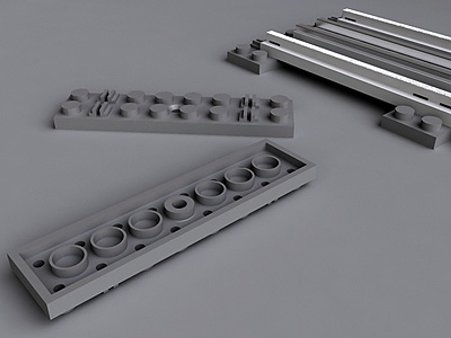 Lego 5 Inches Straight 3d Model