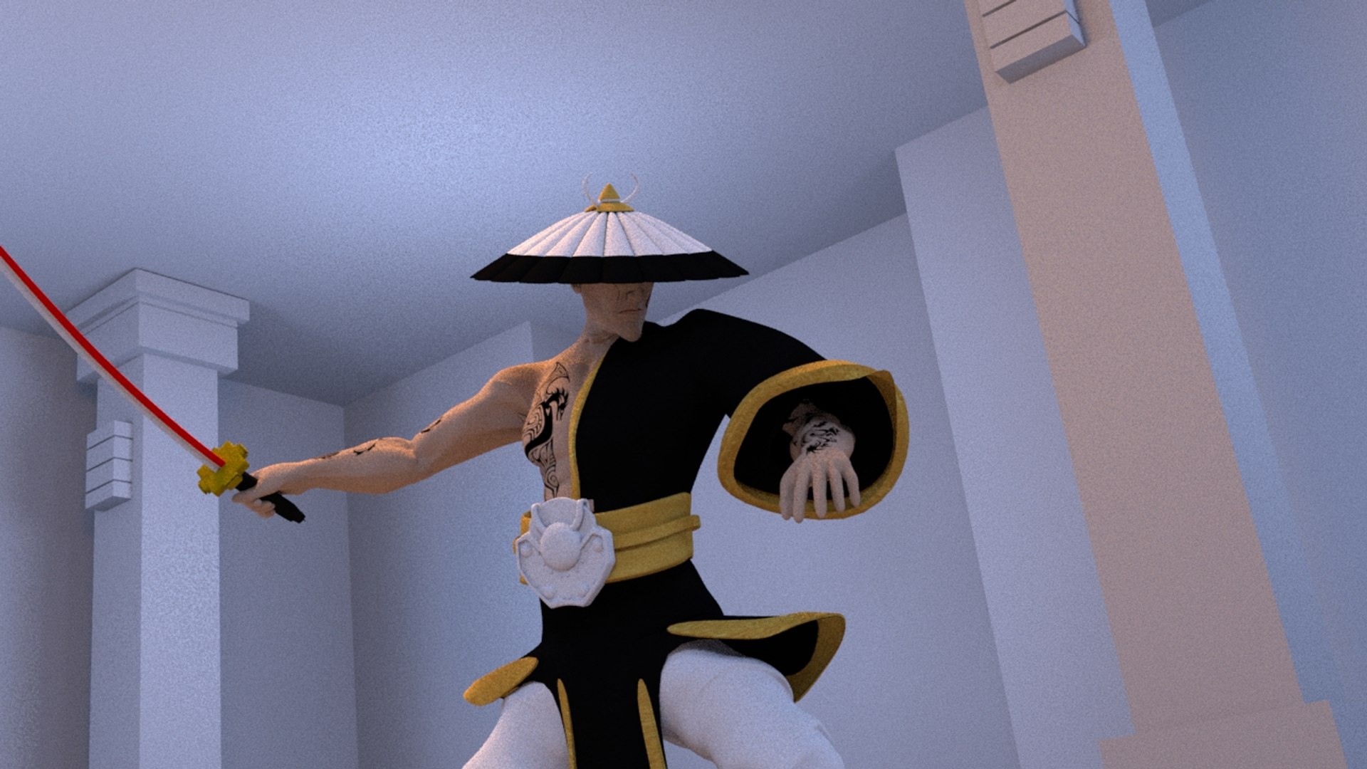 Samurai Shaolin Monk 3D Model - TurboSquid 1500473