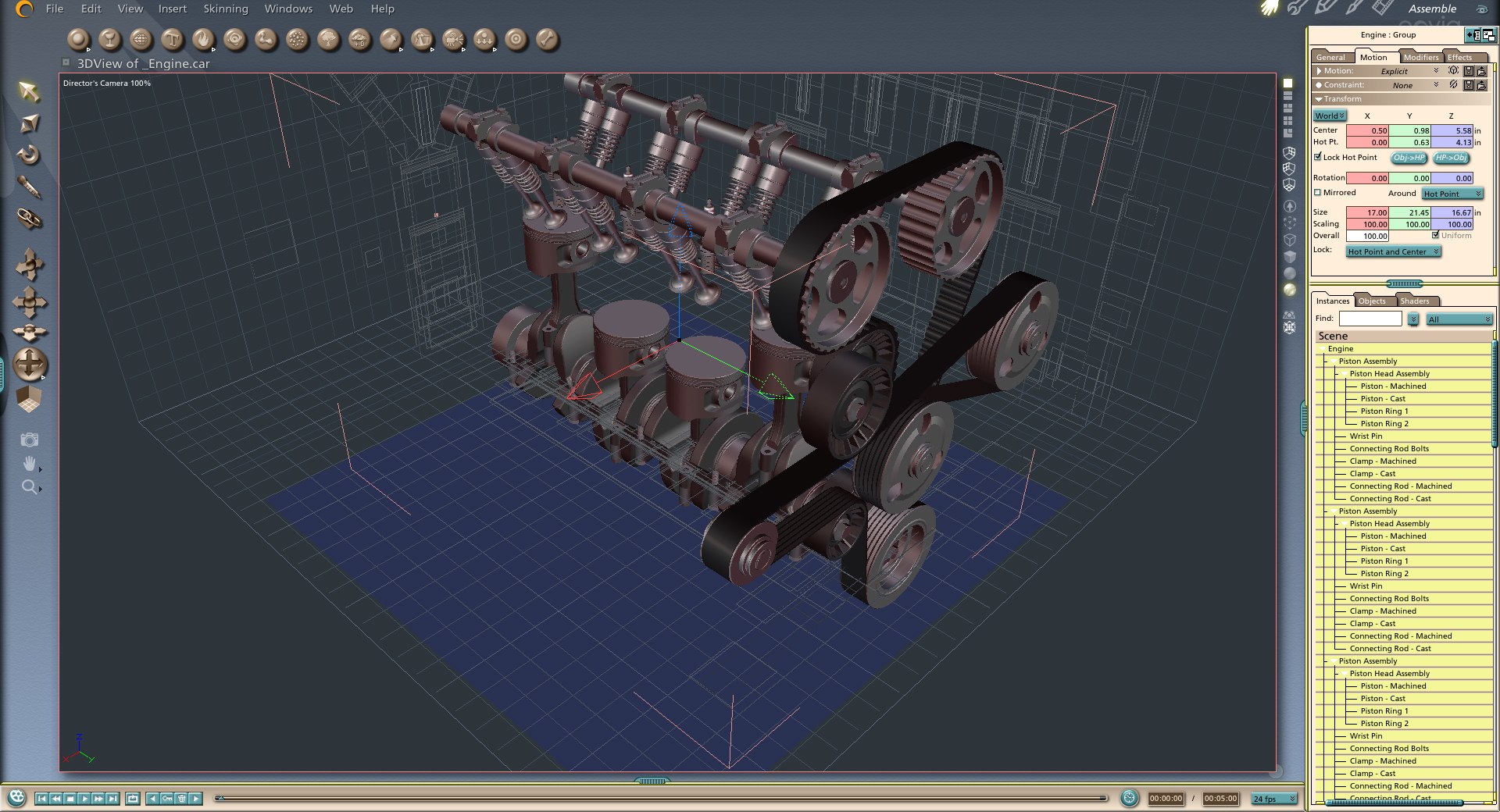 i4 engine 4 3d model