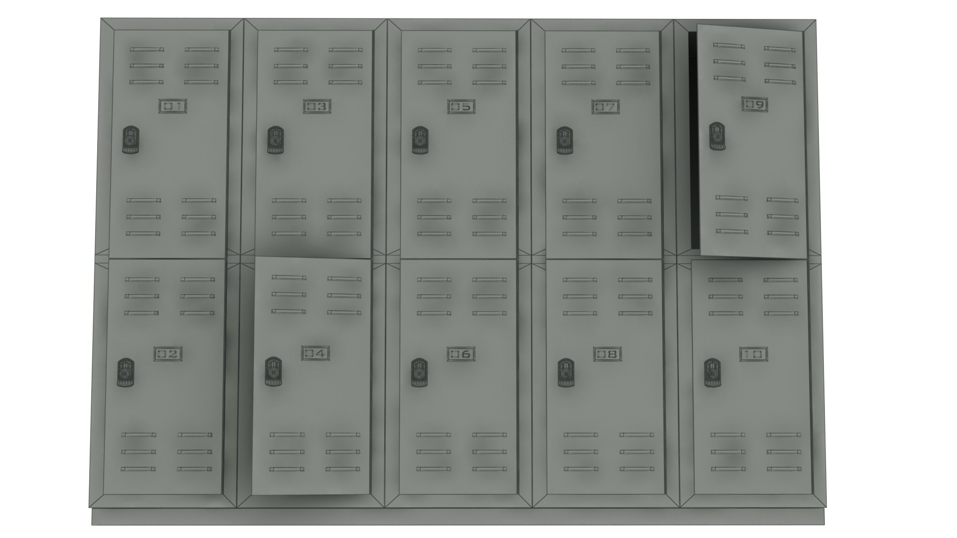 Locker Cabinet 3D Model - TurboSquid 2283206