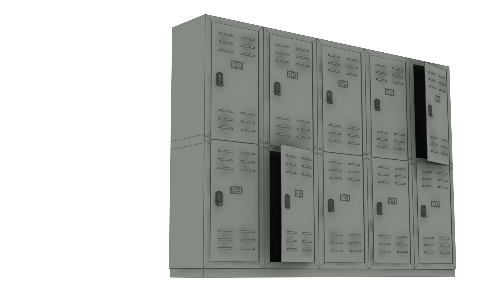 Locker Cabinet 3D Model - TurboSquid 2283206