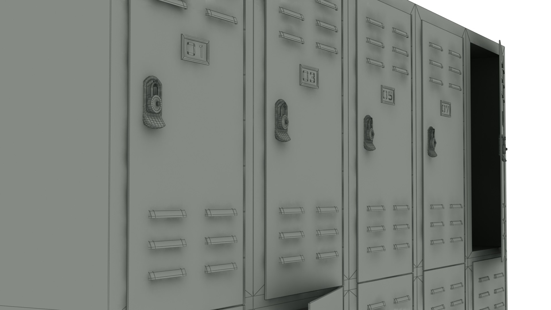 Locker Cabinet 3D Model - TurboSquid 2283206