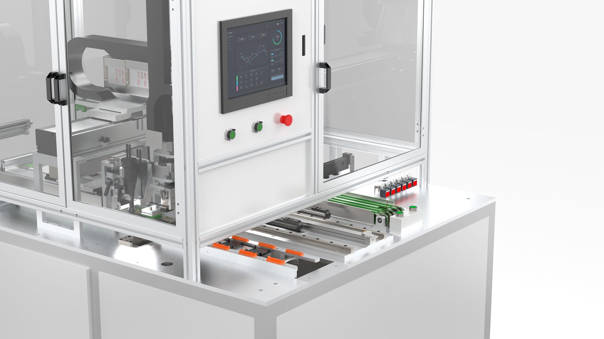 Automatic Mobile Phone LCD Screen Assembly Line Model - TurboSquid 2063531