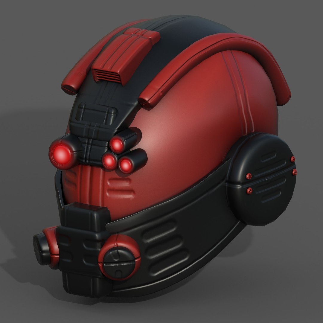 Gas Mask Helmet Model - TurboSquid 1602457