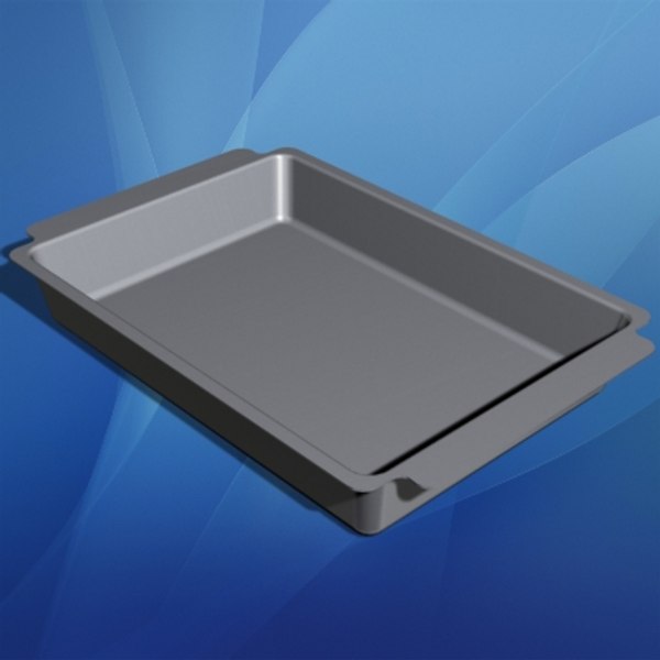 rectangular baking pan bakeware 3d model