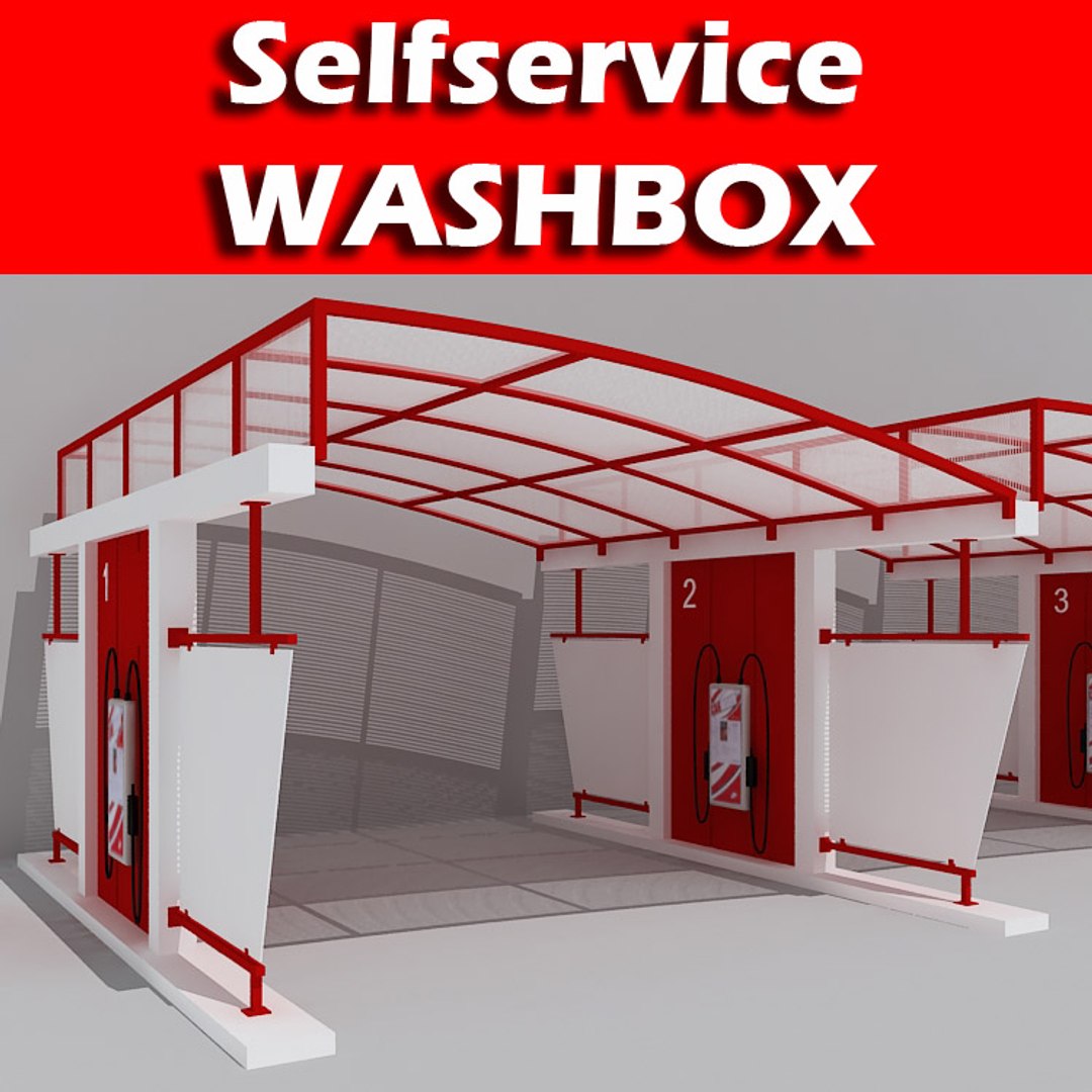 3d selfservice washbox model