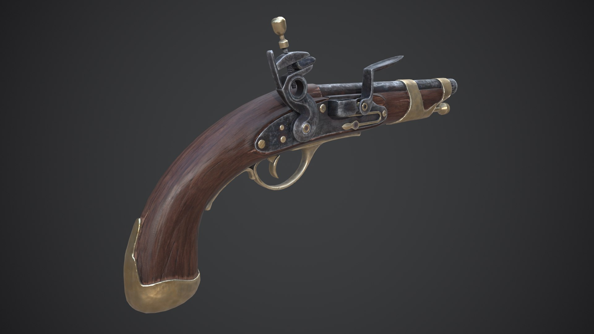 Medieval Pistol 3D Model - TurboSquid 2131715