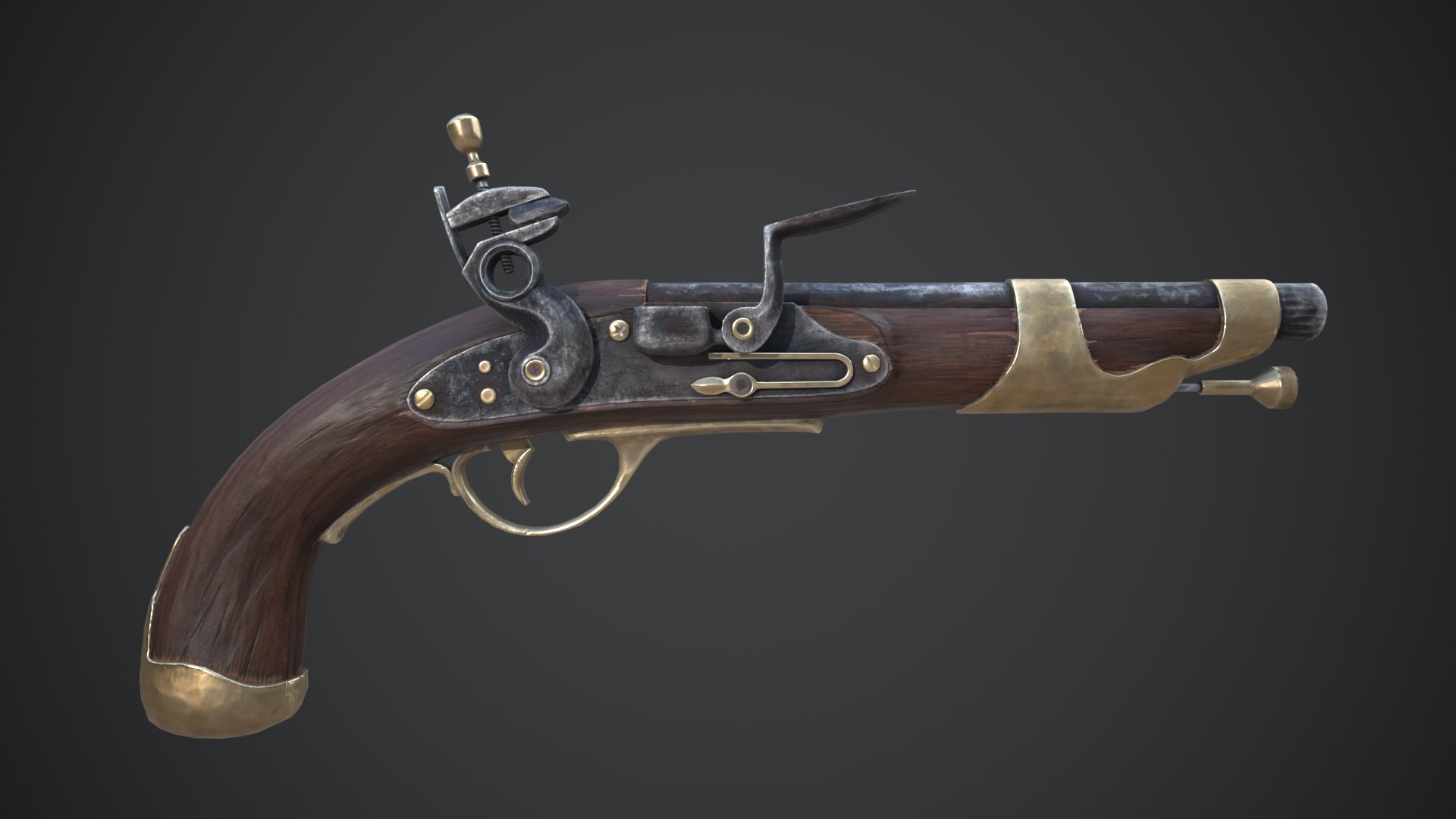 Medieval Pistol 3D Model - TurboSquid 2131715