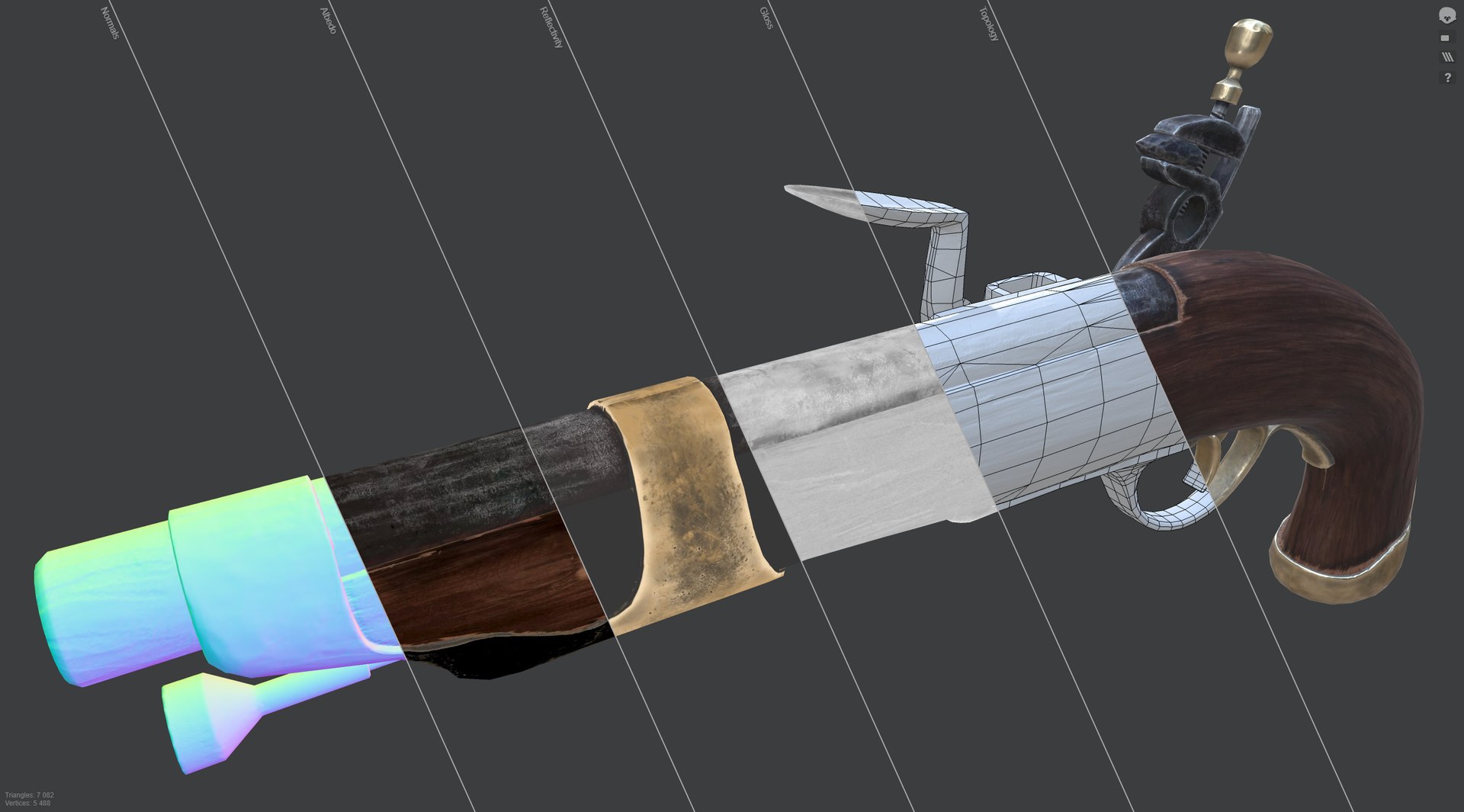 Medieval Pistol 3D Model - TurboSquid 2131715