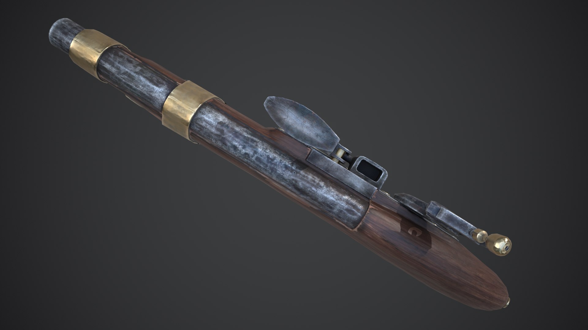 Medieval Pistol 3D Model - TurboSquid 2131715