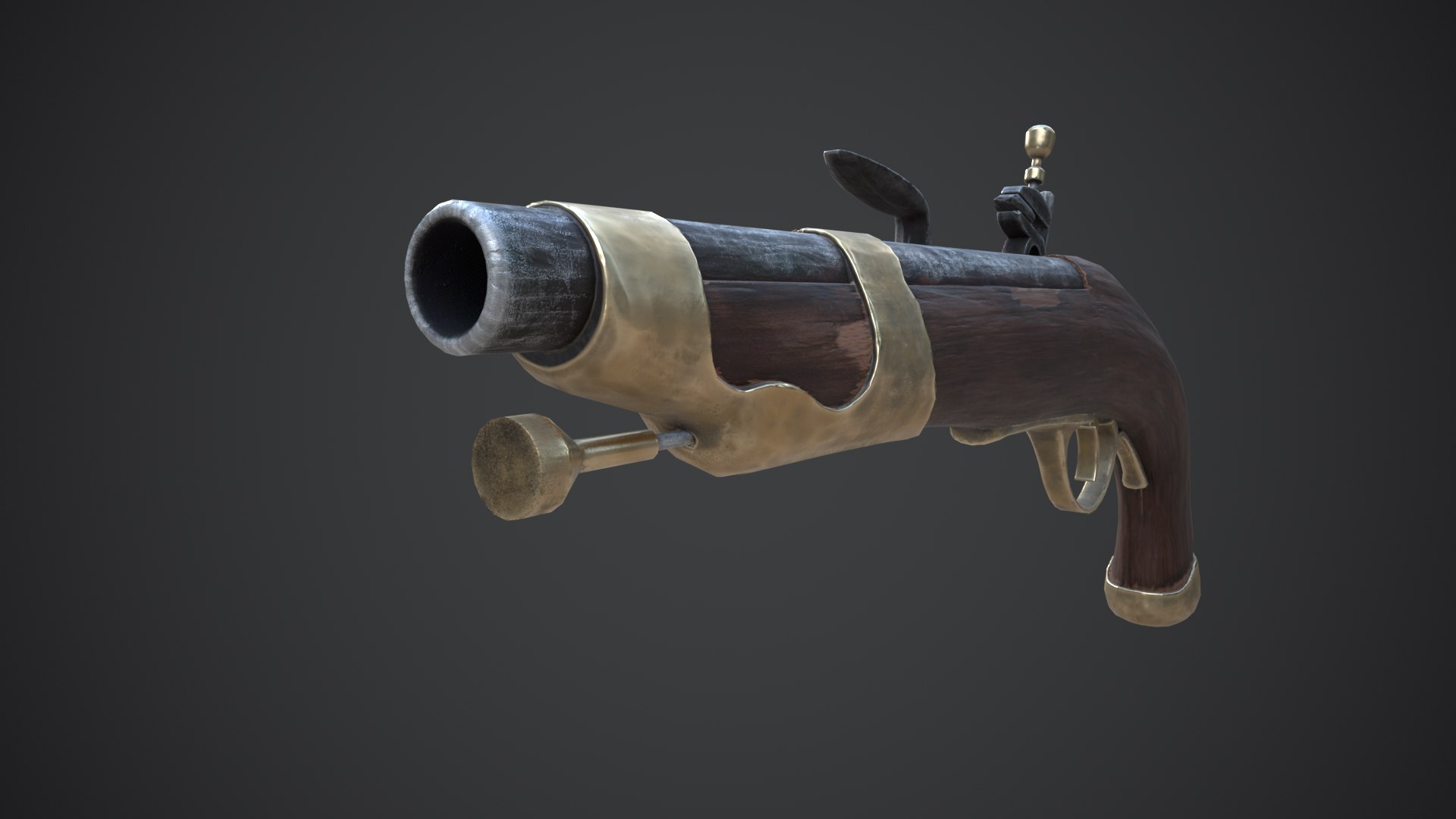 Medieval Pistol 3D Model - TurboSquid 2131715