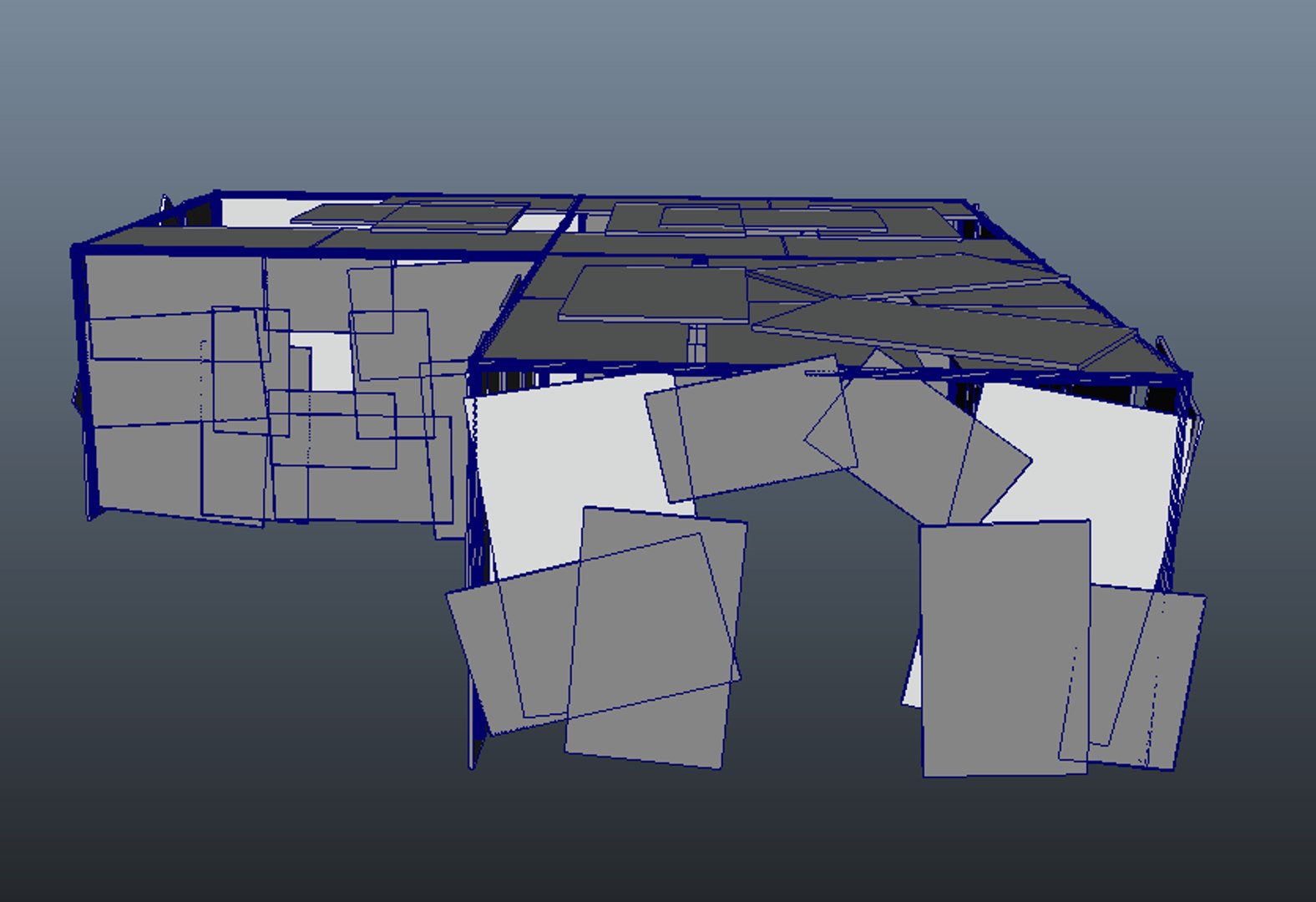 3d Slum Triple Shack