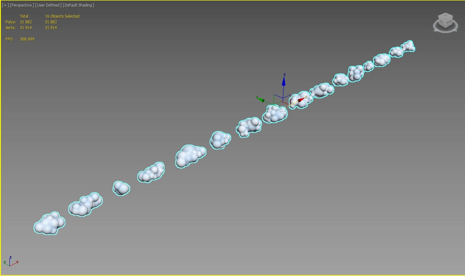 3D model Lowpoly clouds SET - TurboSquid 1965145