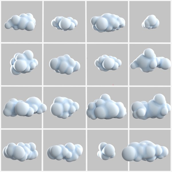 Cartoon Cloud 3D Models for Download | TurboSquid
