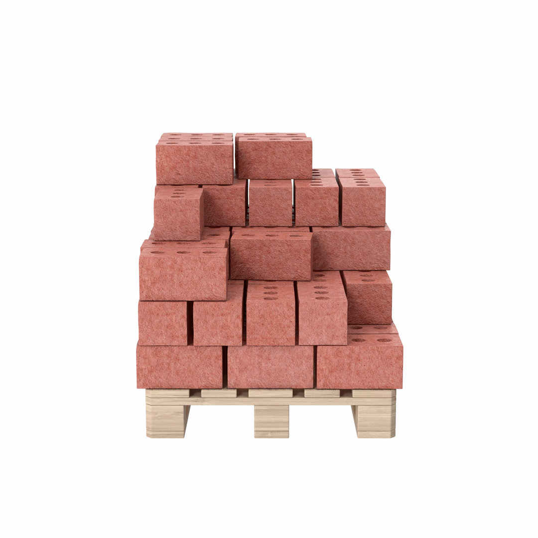 Bricks On Wooden Pallet Model - TurboSquid 2021279