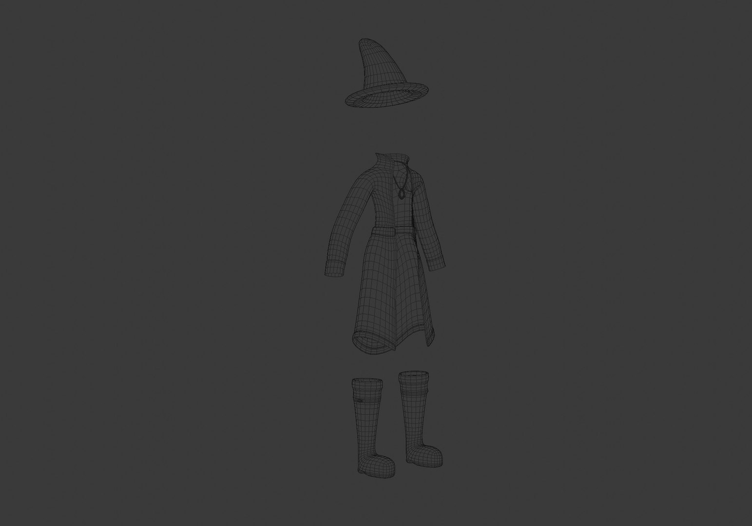 3D Cartoon Wizard Outfit Model - TurboSquid 1912839