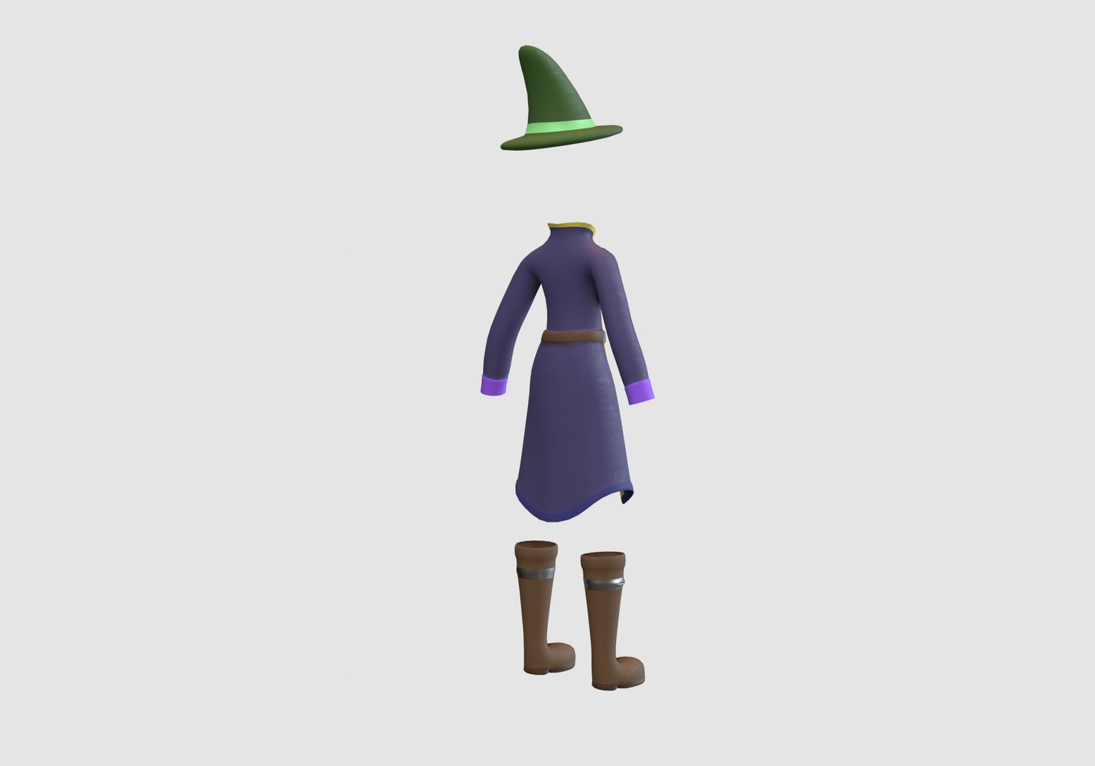 3D Cartoon Wizard Outfit Model - TurboSquid 1912839