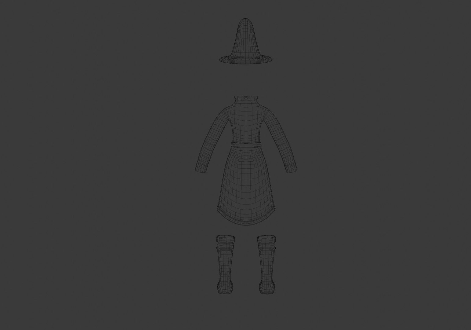 3D Cartoon Wizard Outfit Model - TurboSquid 1912839