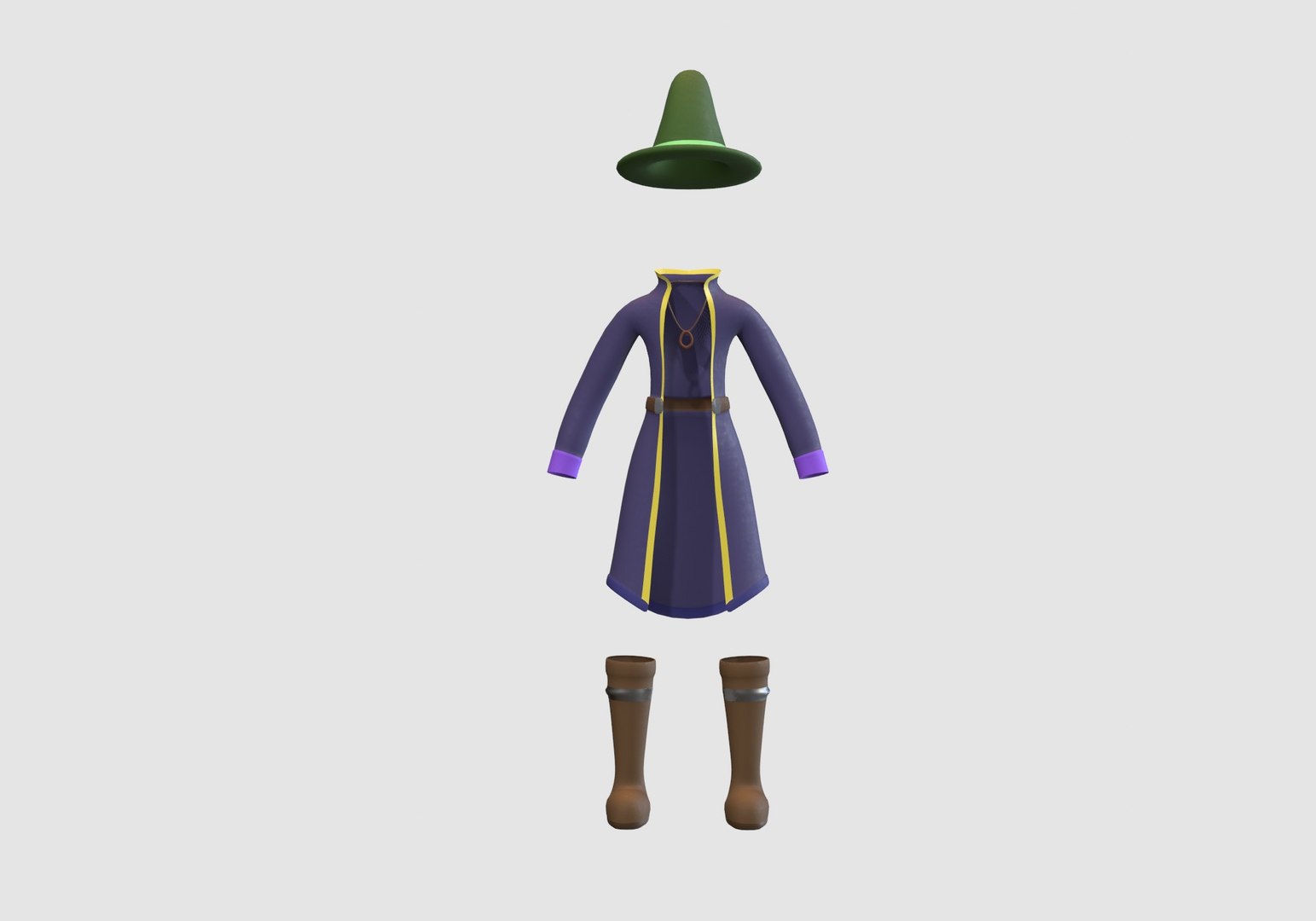 3D Cartoon Wizard Outfit Model - TurboSquid 1912839