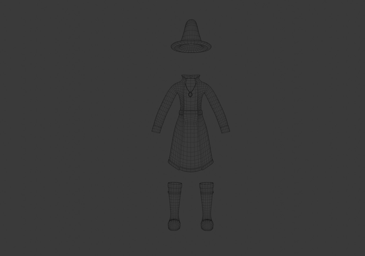 3D Cartoon Wizard Outfit Model - TurboSquid 1912839