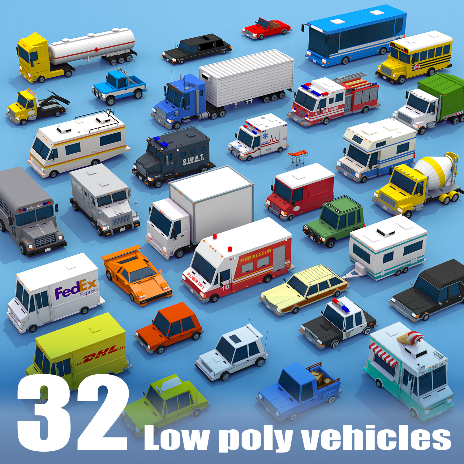 3D model vehicle mega pack - TurboSquid 1280734