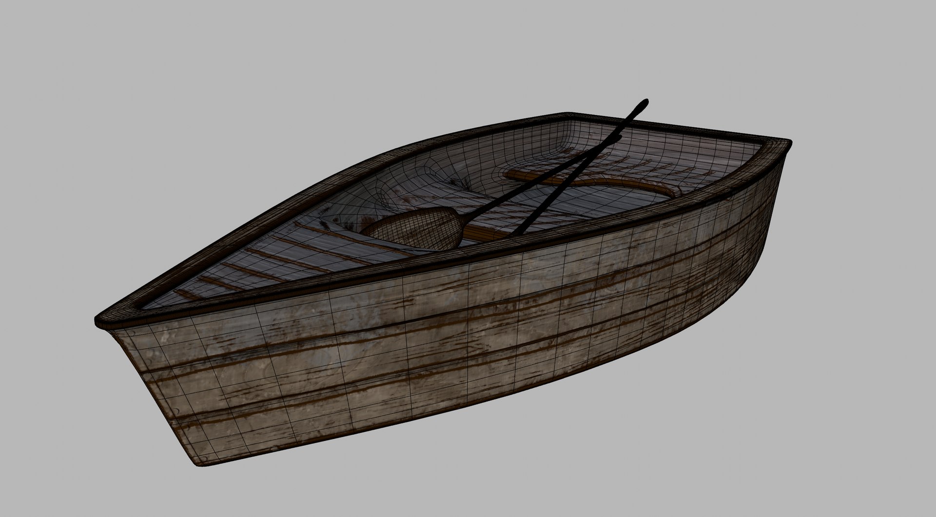 3D Model Old Simple Small Boat - TurboSquid 2281262