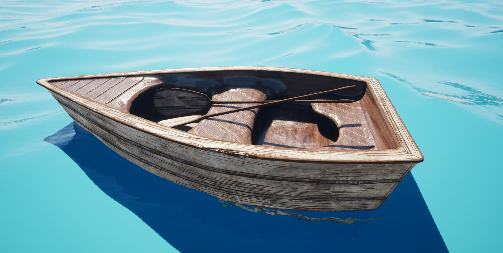 3D Model Old Simple Small Boat - TurboSquid 2281262