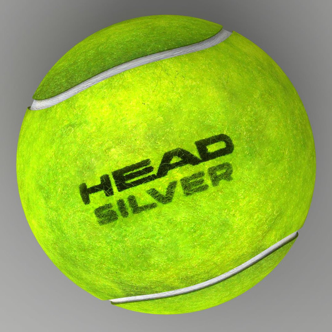 3d Tennis Ball Head Model