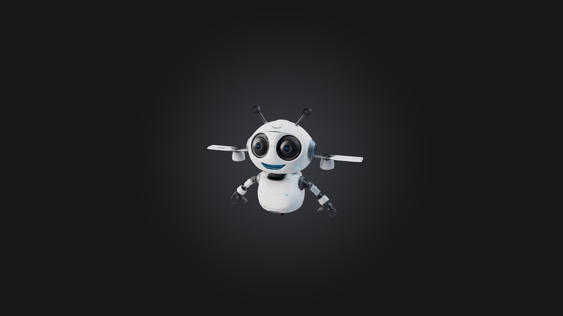 3D Cartoon Robot Drone - TurboSquid 2292048