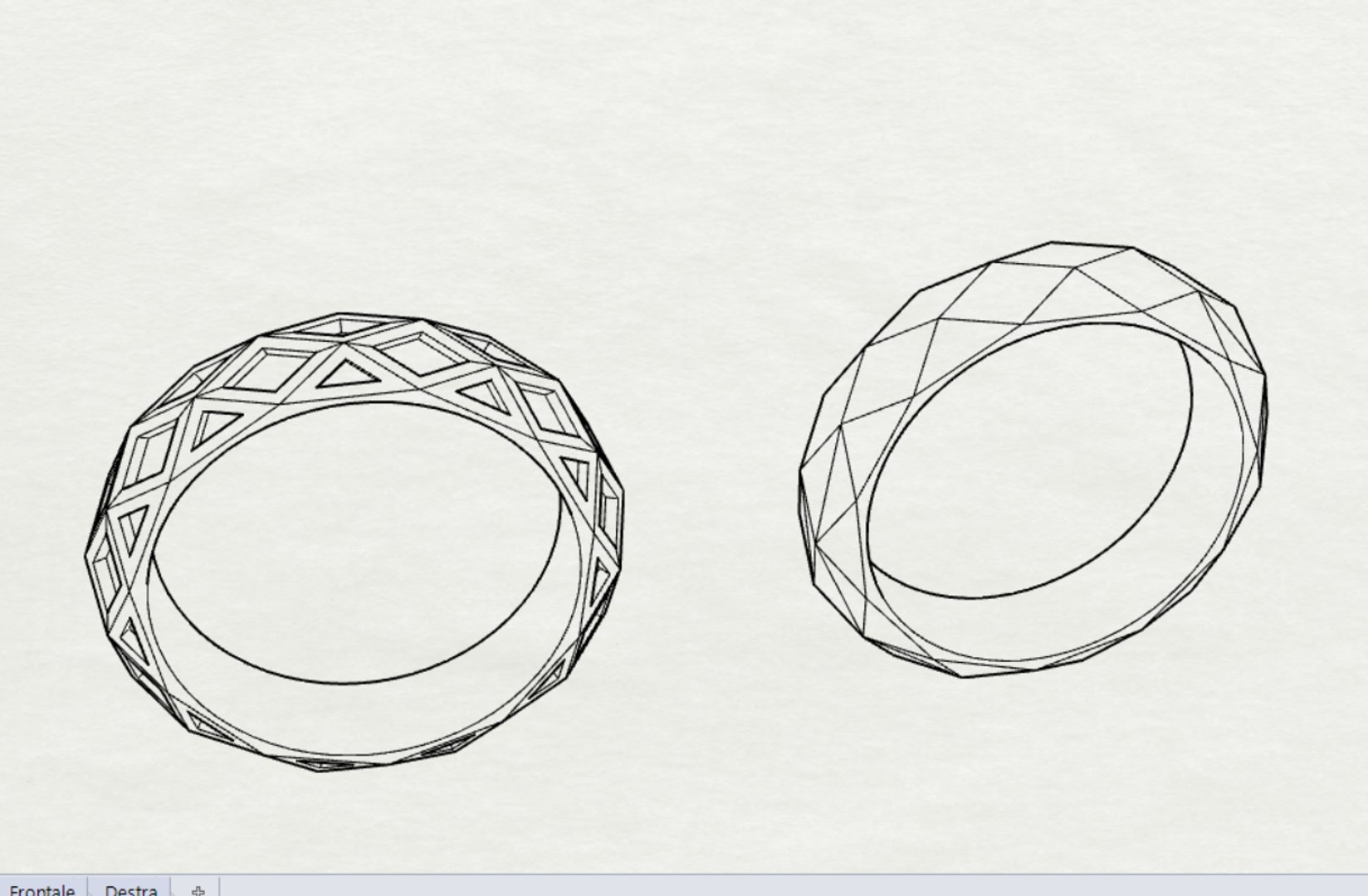 3D 2 anelli model - TurboSquid 1634031