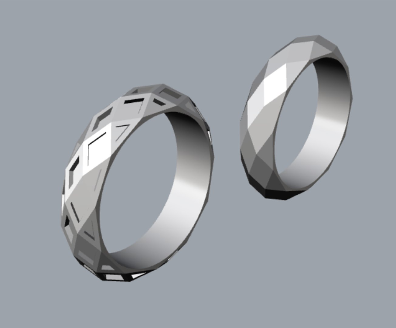 3D 2 anelli model - TurboSquid 1634031