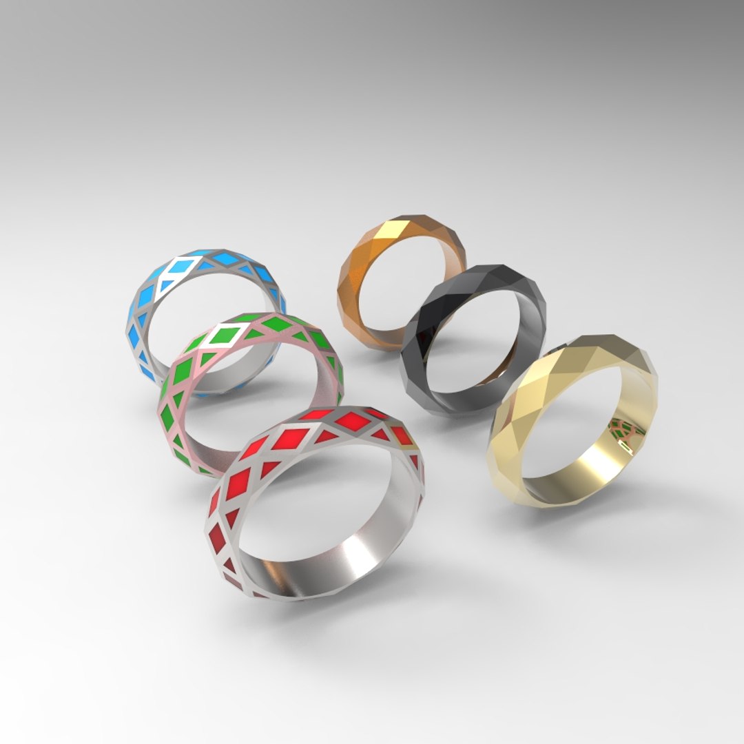 3D 2 anelli model - TurboSquid 1634031