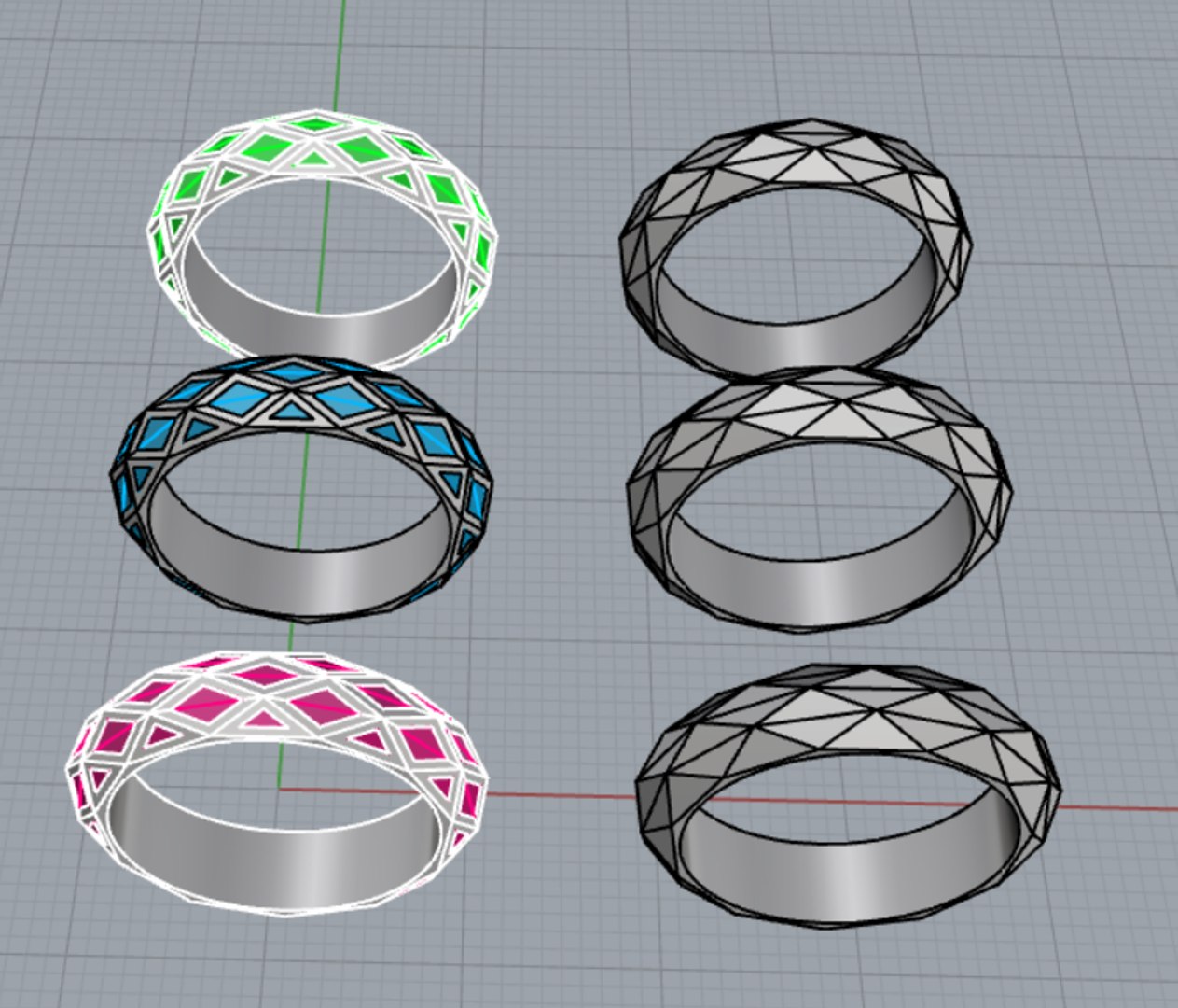 3D 2 anelli model - TurboSquid 1634031