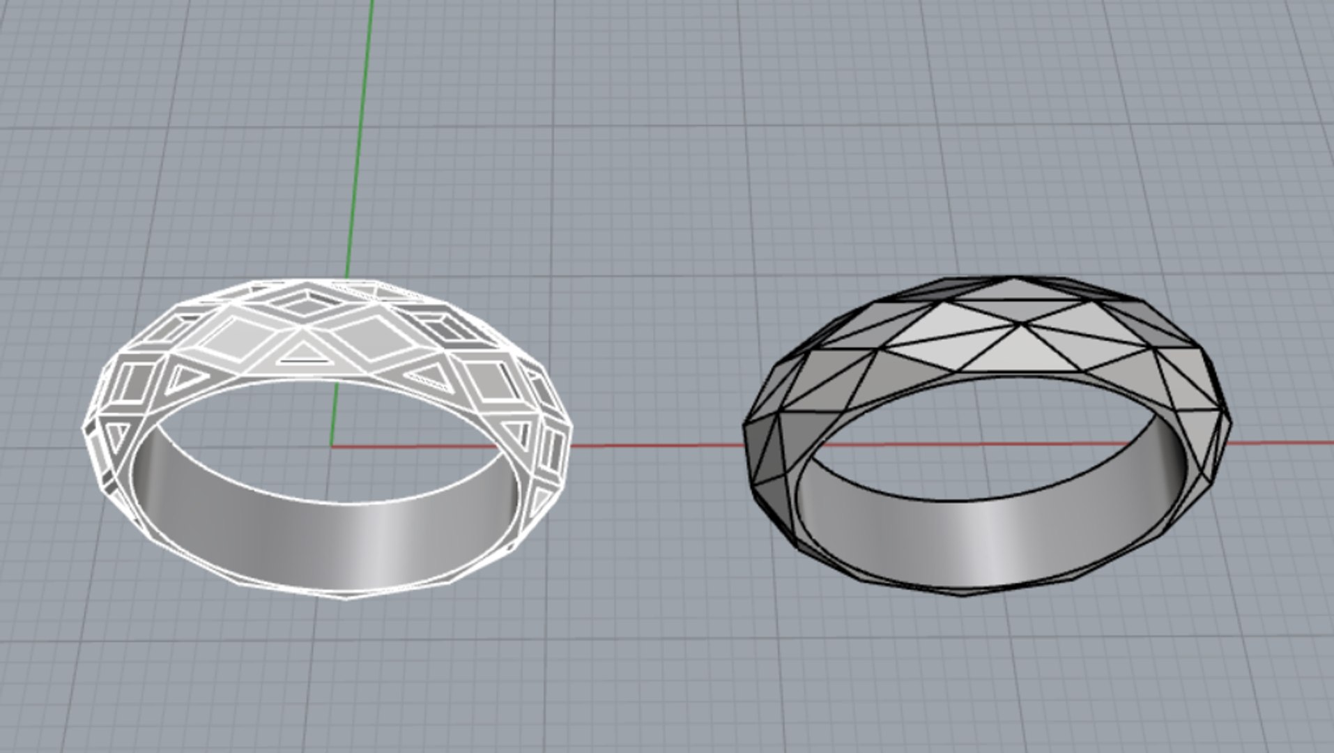 3D 2 anelli model - TurboSquid 1634031