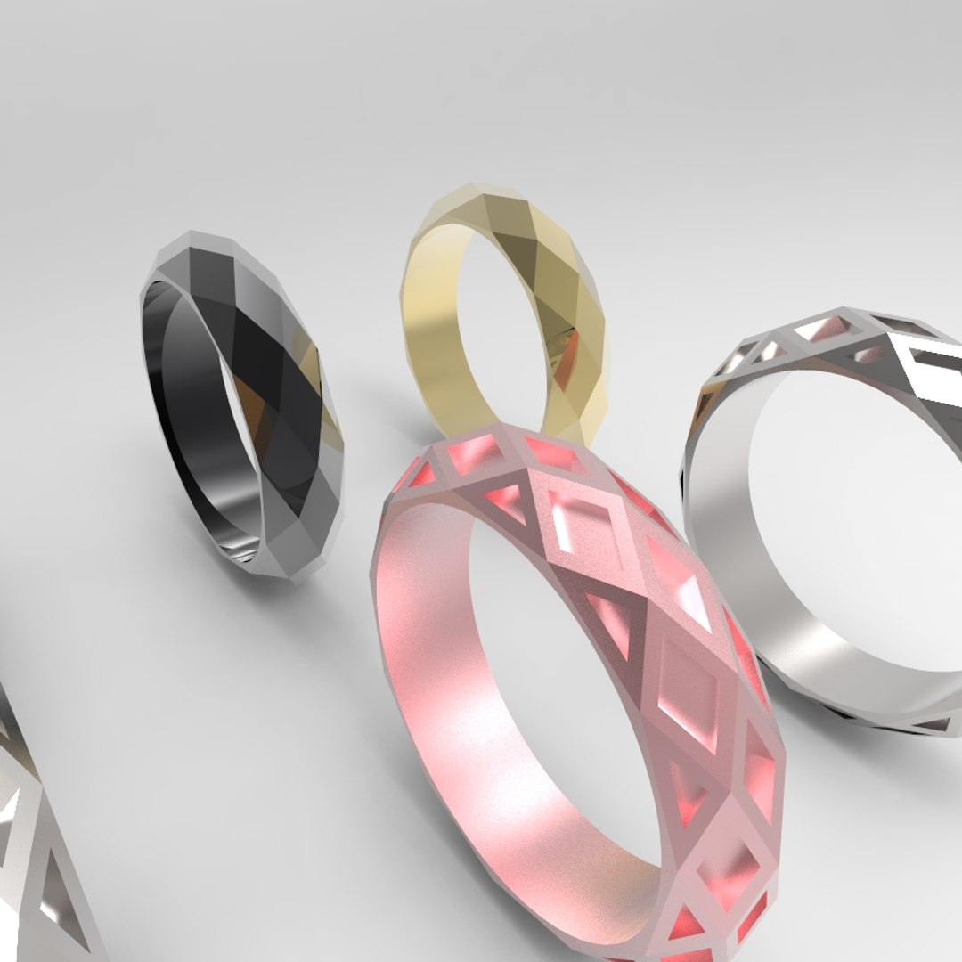 3D 2 anelli model - TurboSquid 1634031