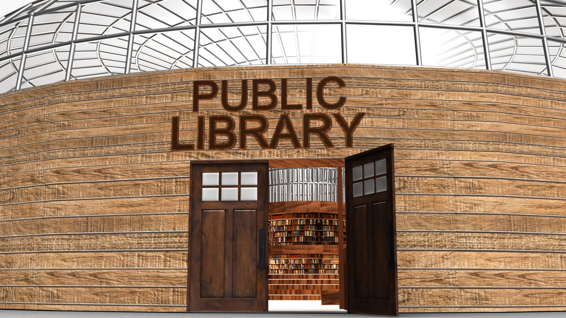 3D Circular Library Model - TurboSquid 1783624