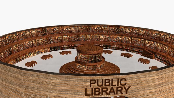 3D Circular library model - TurboSquid 1783624