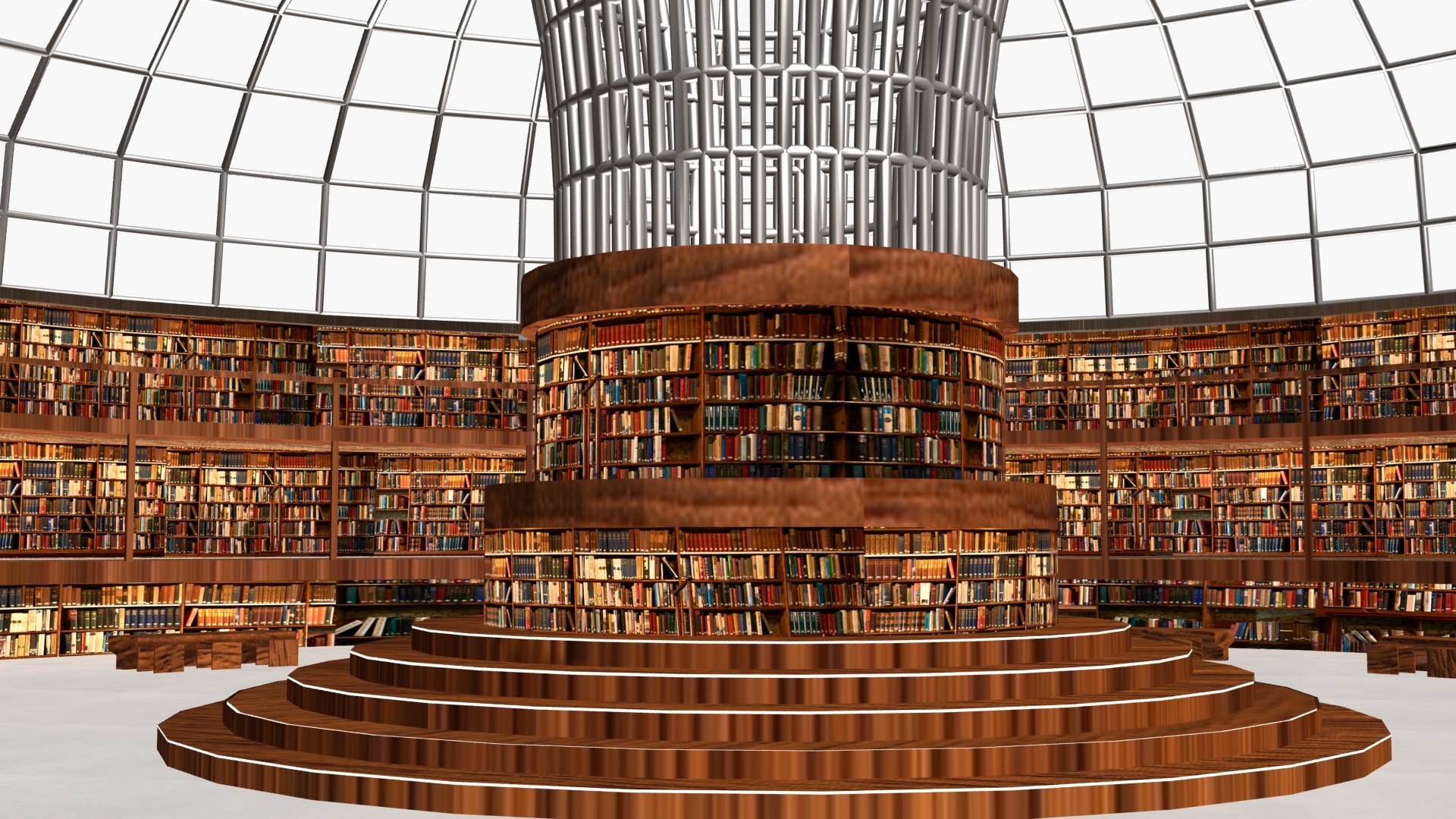 3D Circular Library Model - TurboSquid 1783624