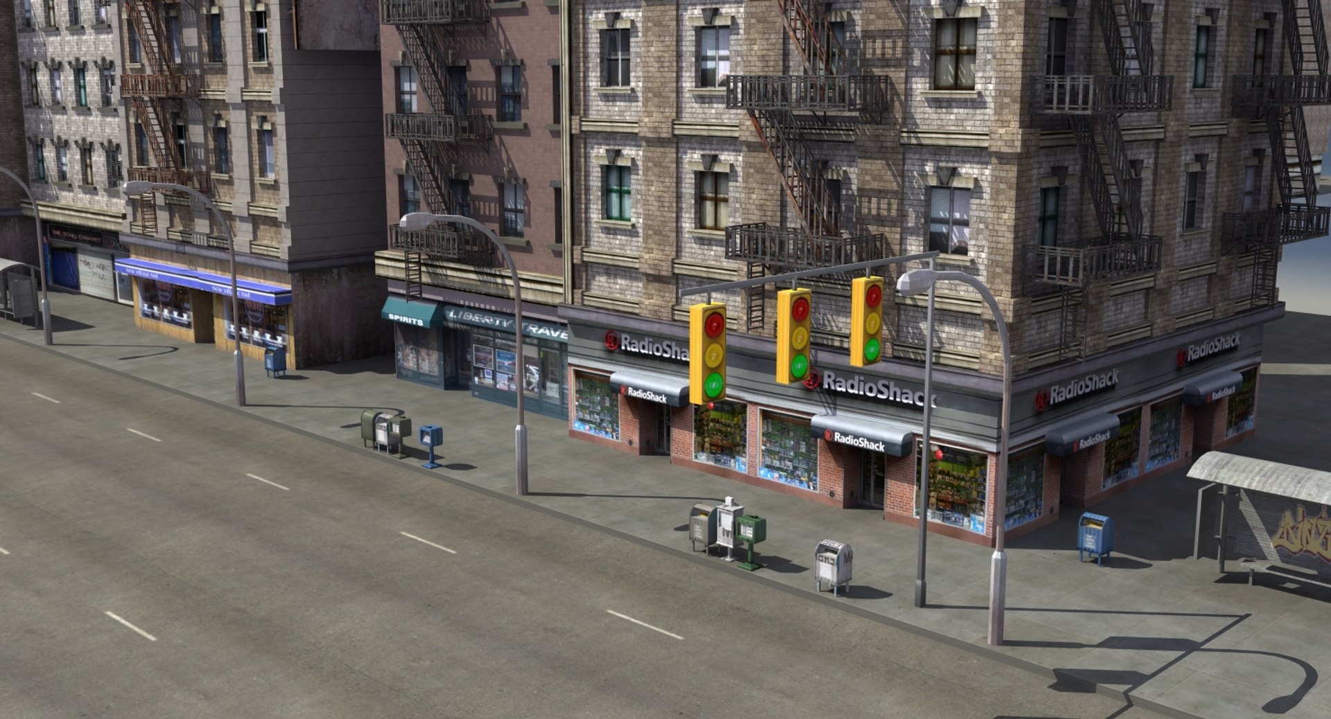 3D City Street Model - TurboSquid 1248868