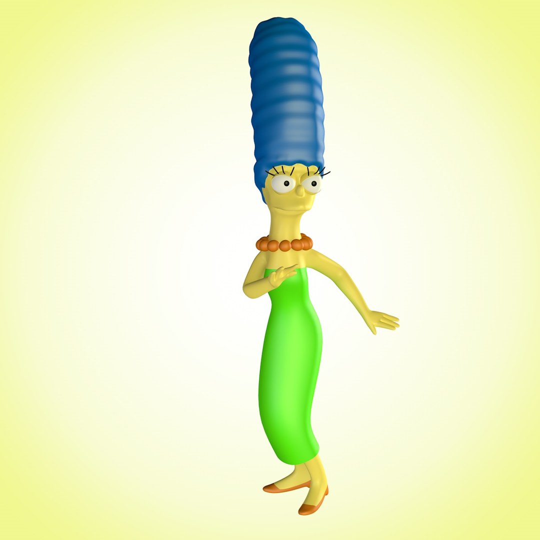 3d marge simpson rigged