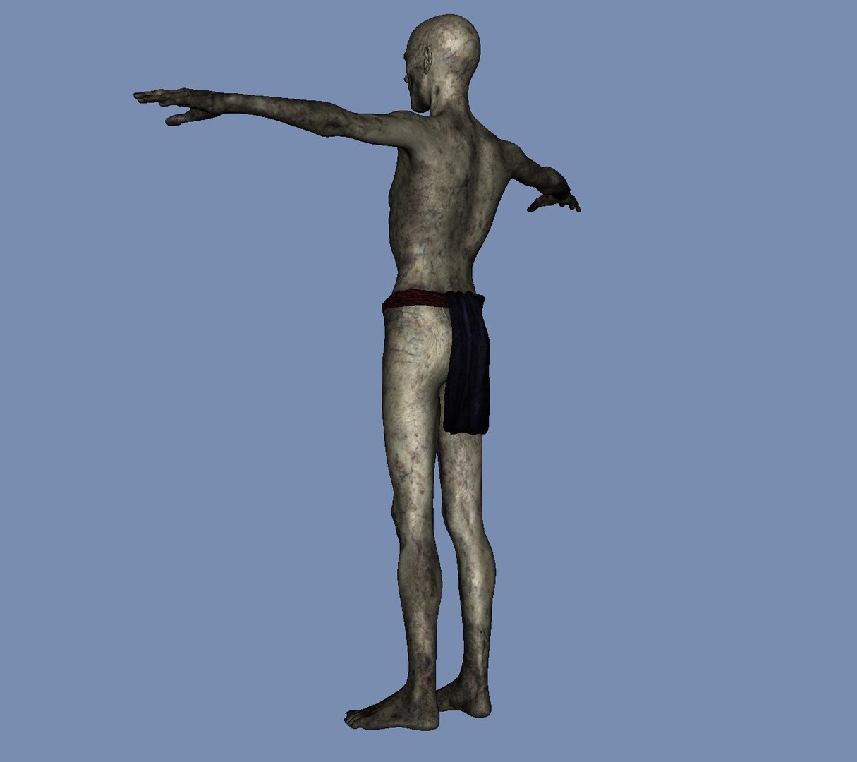 zombie male 3d model