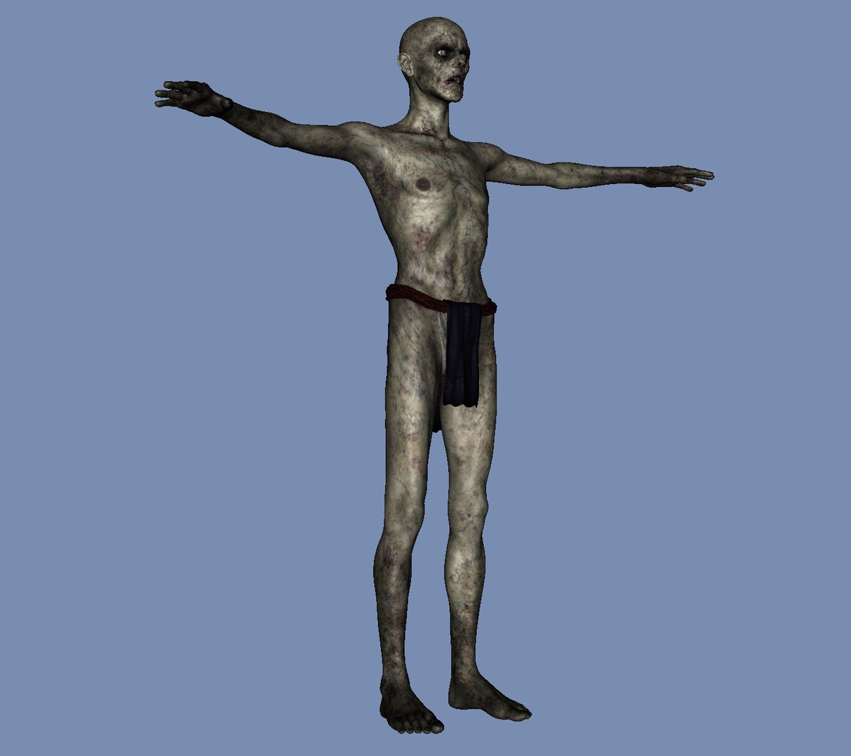 zombie male 3d model
