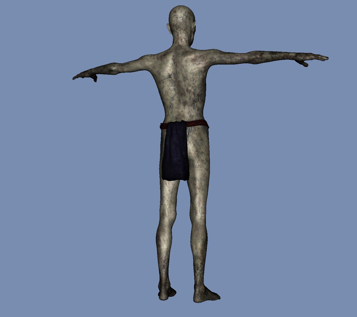 zombie male 3d model