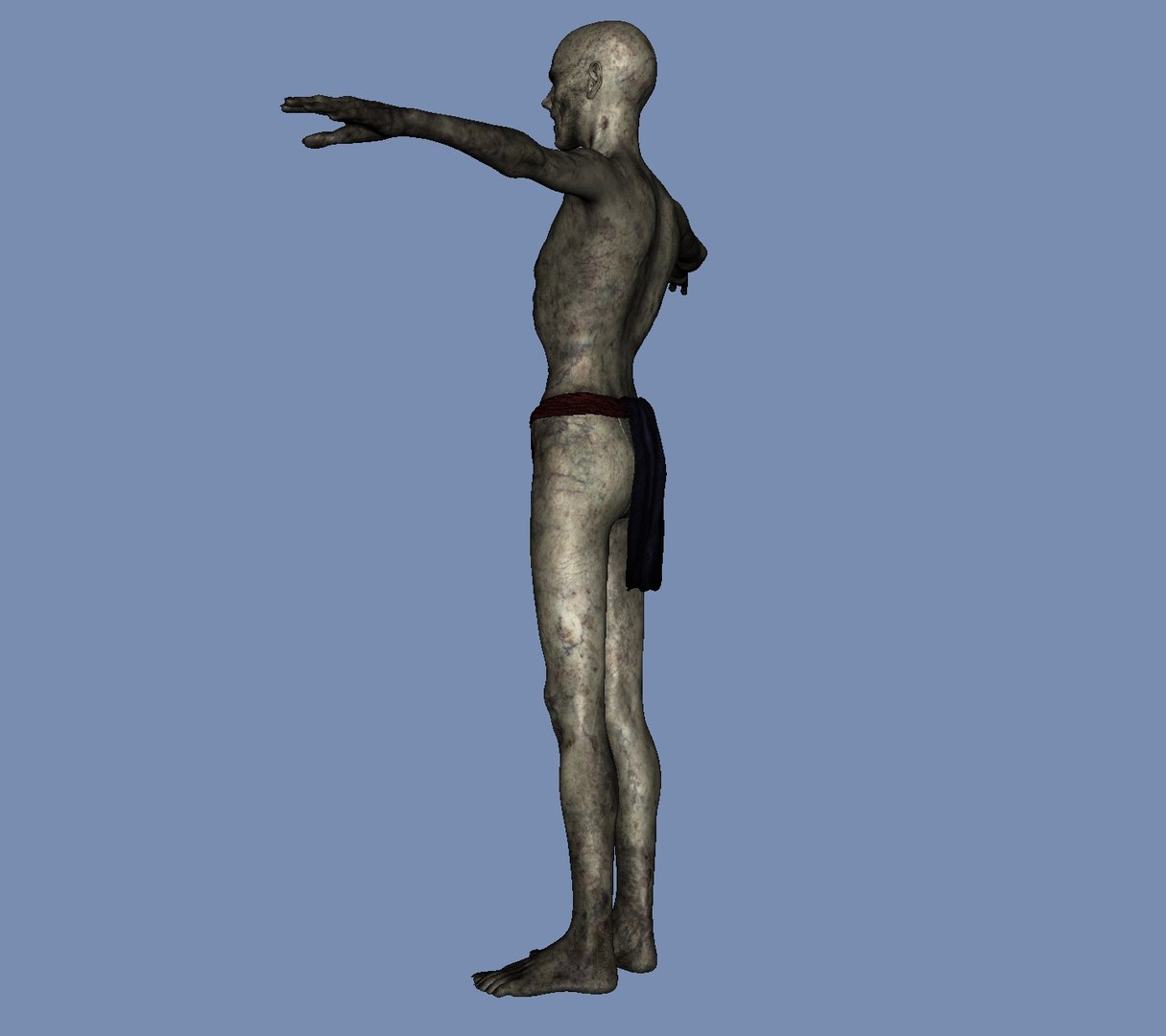 zombie male 3d model