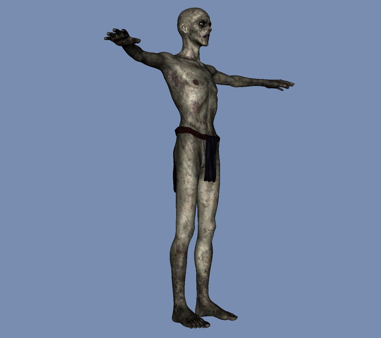 zombie male 3d model